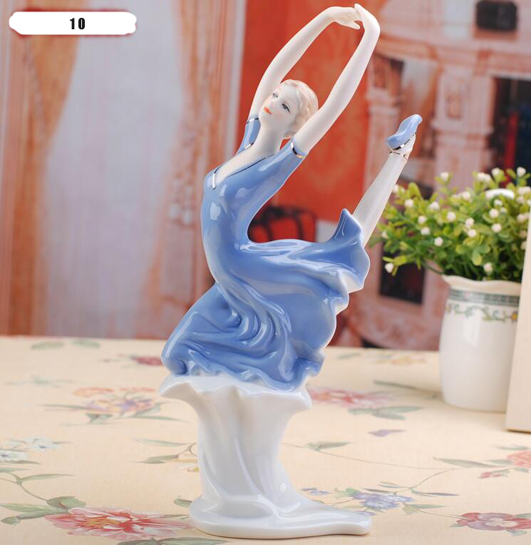Lovely Ceramic Ladies Figurines for Home Decoration