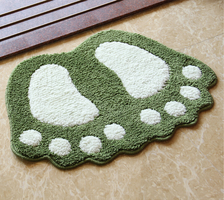 Footprint Anti-Slip Bathroom Rug