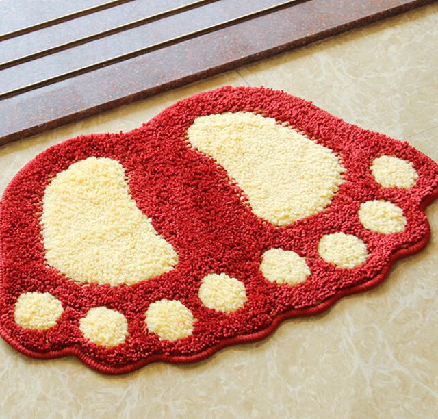Footprint Anti-Slip Bathroom Rug